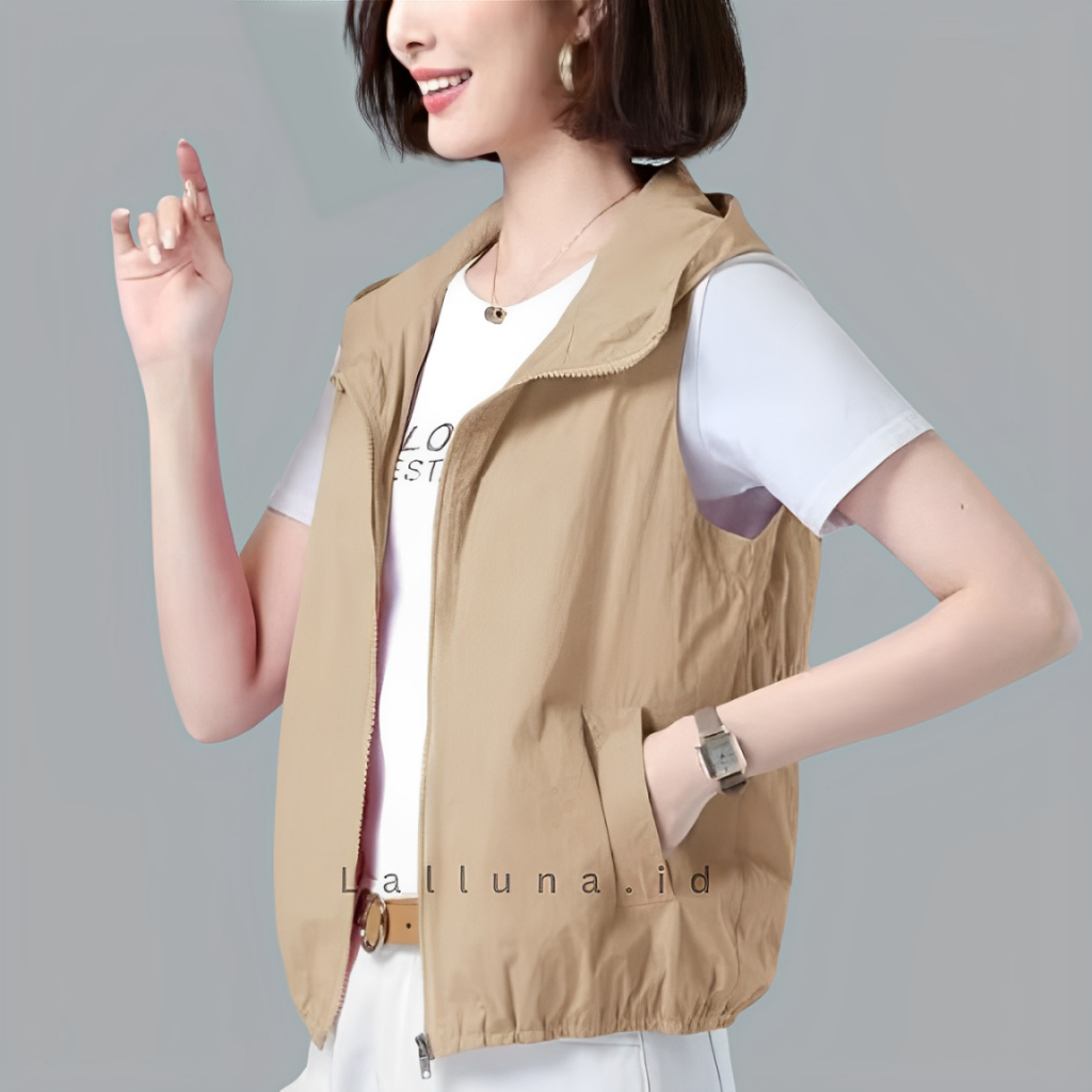 Jual Lalluna.id ROMPI VEST HOODIE ALMEERA PREMIUM STYLISH // VEST ROMPI ...