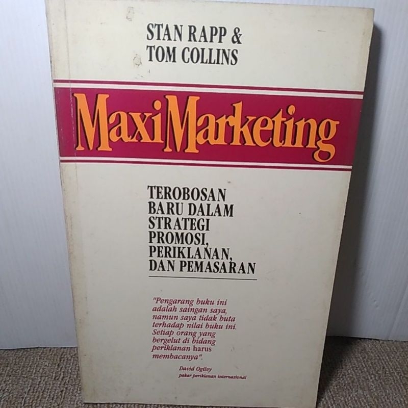 Jual buku Maxi Marketing oleh STAN RAPP & TOM COLLINS | Shopee Indonesia