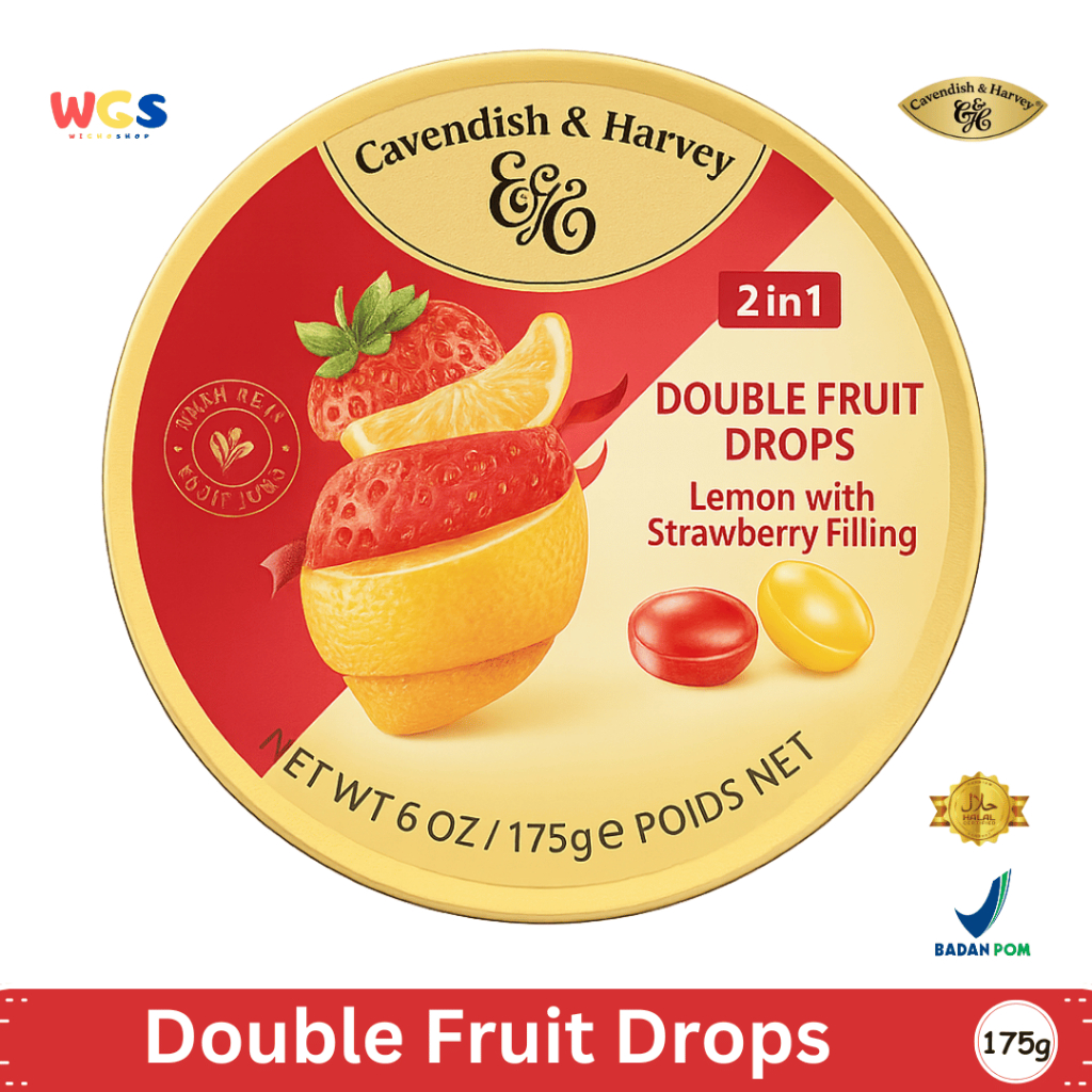 Jual Cavendish & Harvey Double Fruit Drops 175g - Permen Lemon Isi ...
