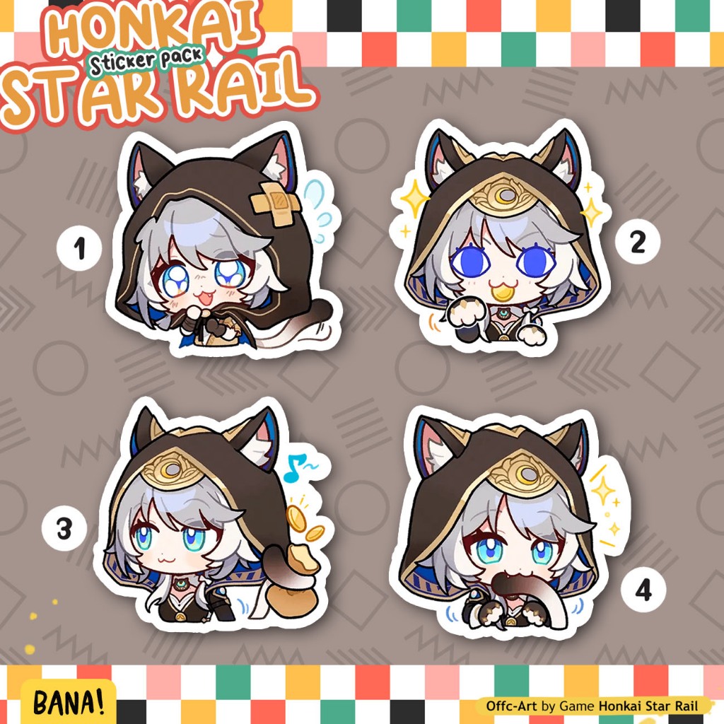 Jual Stiker CHIPER Honkai Star Rail Bijian Vinyl Waterproof Stiker ...