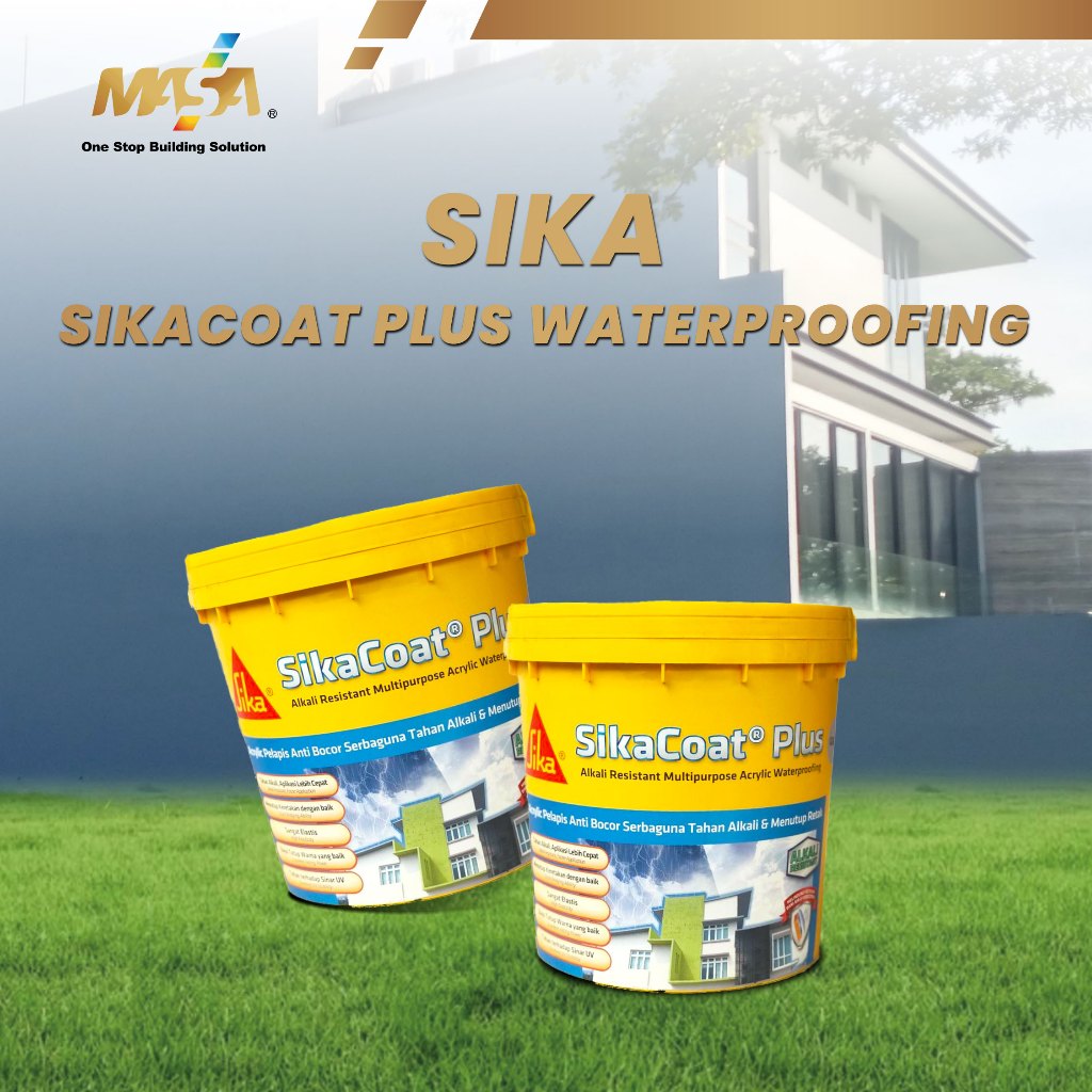 Jual SikaCoat Plus cat waterproofing murah kemasan 4kg | Shopee Indonesia