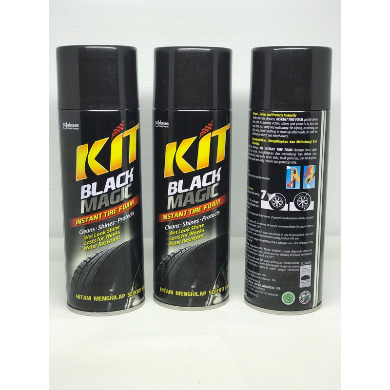 Jual KIT BLACK MAGIC 360ml Pengkilat Ban kendaraan sepeda motor / Mobil ...