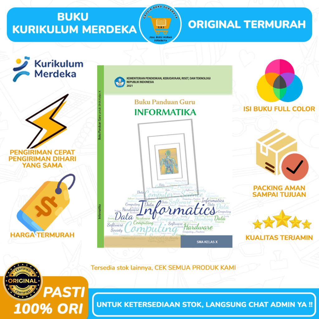 Jual Buku Panduan Guru Informatika Kelas 10 SMA - Buku Paket Kumer - Kurikulum Merdeka | Shopee ...
