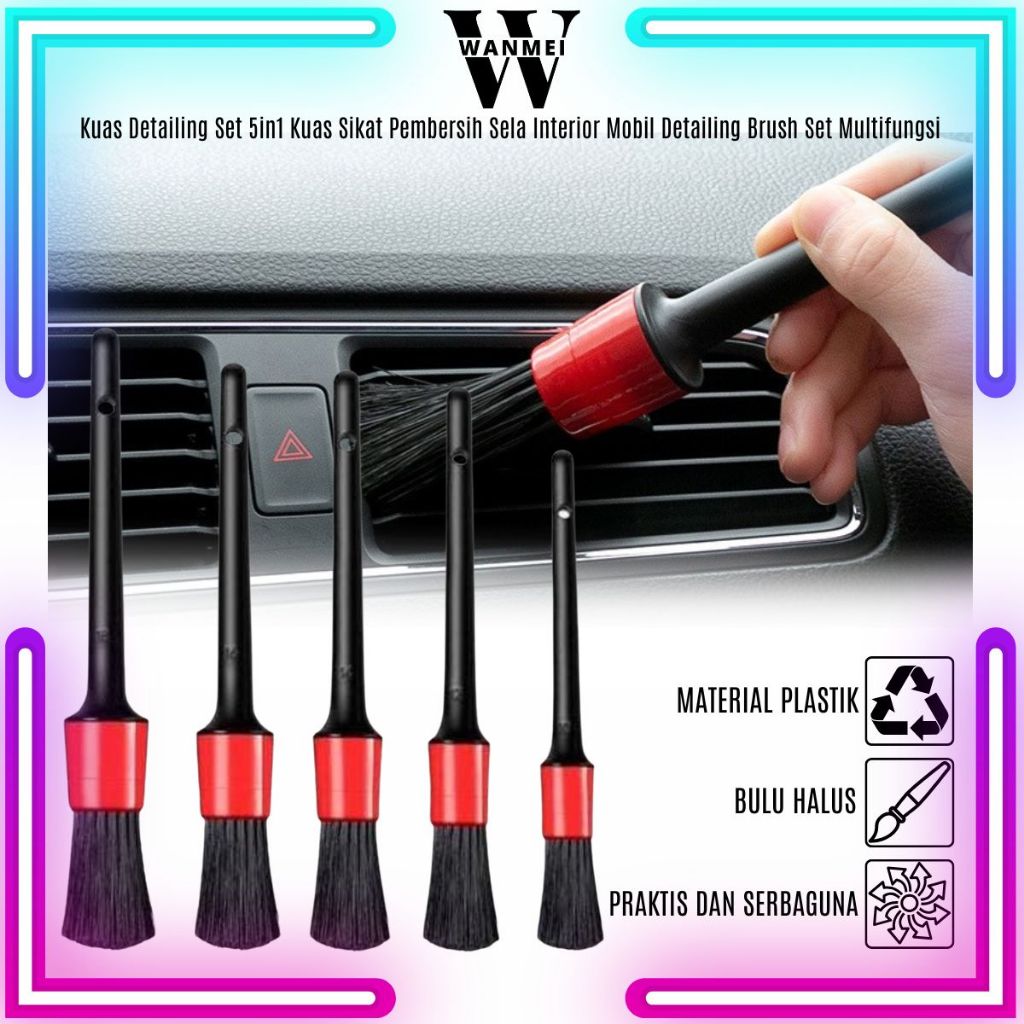 Jual WM Kuas Cuci Mobil 5in1/Kuas Buat Nyuci Pembersih/Sikat Pembersih ...