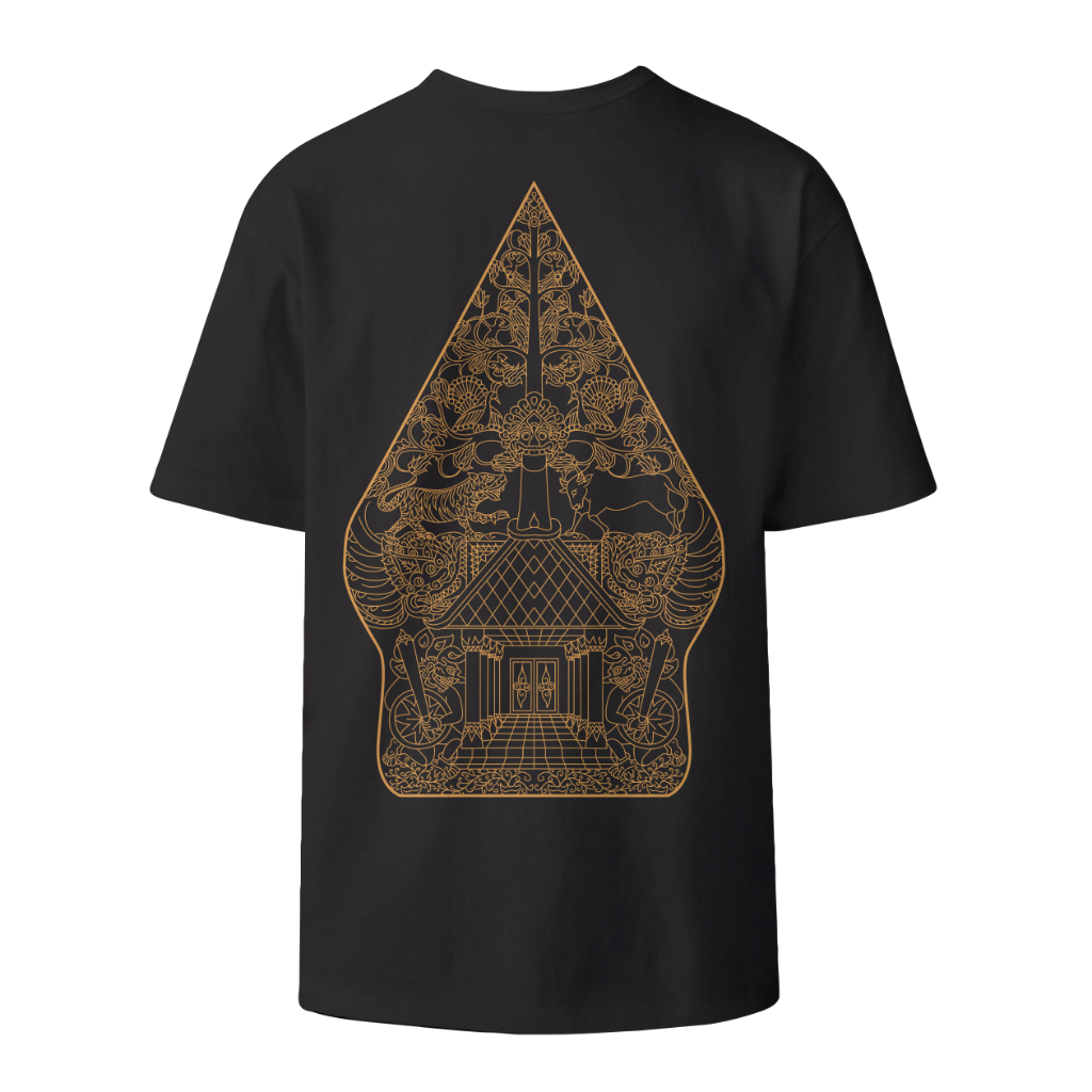 Jual GUNUNGAN WAYANG | Kaos Wayang Hitam Lengan Pendek Combed Premium ...