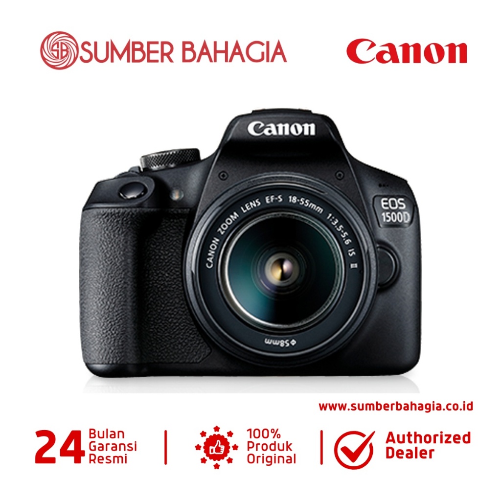 Jual Canon EOS 1500D + 18-55 ; 24MP, Crop Sensor DSLR Camera | Shopee ...