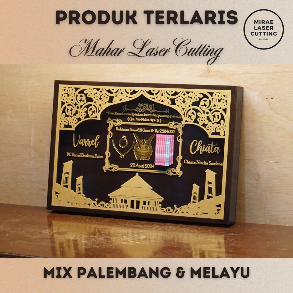 Jual Bingkai Mahar Pernikahan/ Mahar Laser Cutting / Mahar Nikah ...