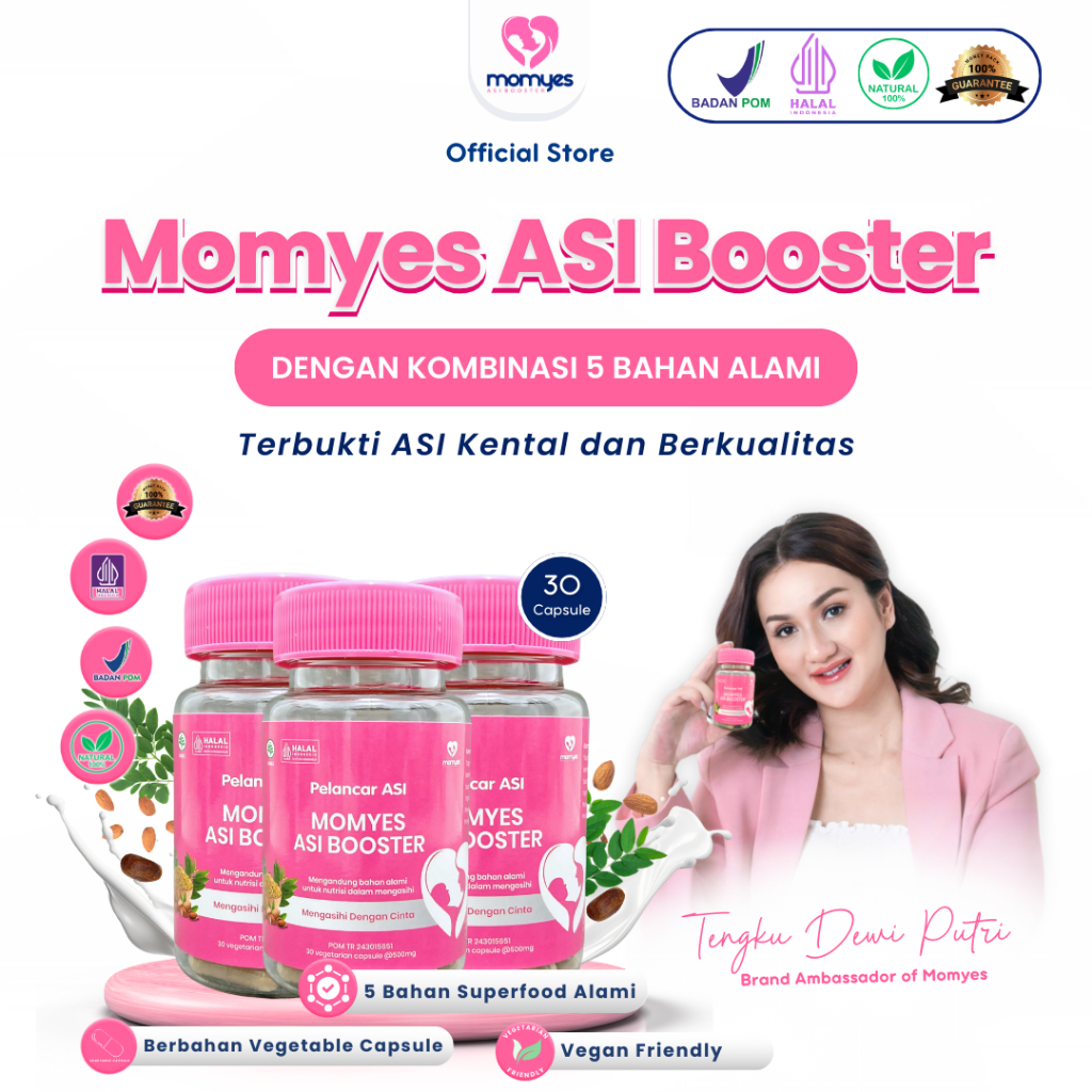 Jual MOMYES ASI BOOSTER - 90 Kapsul - Pelancar ASI - Bundling 3 Botol ...