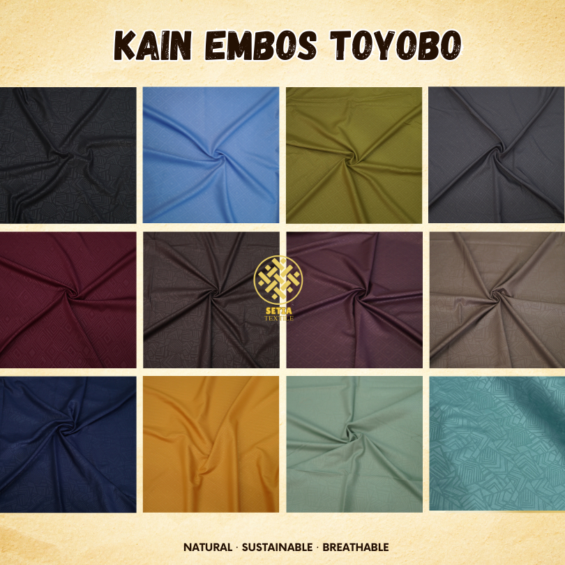 Jual Kain Koko Sultan Toyobo Embos | Kain Embos Premium | 3 Motif ...