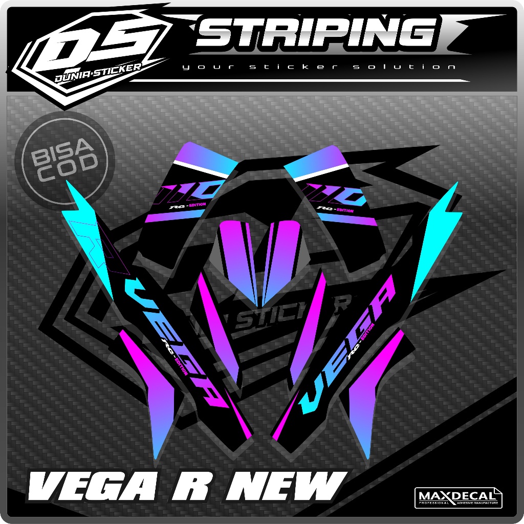 Jual 02 STICKER STRIPING MOTOR YAMAHA VEGA R NEW DESAIN CYBERPUNK SEMI ...