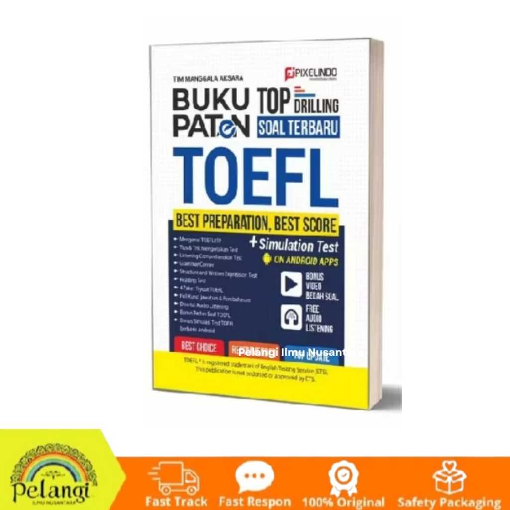 Jual Pelangi Ilmu Nusantara - Buku Paten Latihan Soal TOEFL TOP Drilling Soal Terbaru Dan ...