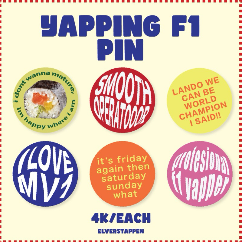 Jual Yapping F1 Pin (Min. 2pcs) | Shopee Indonesia