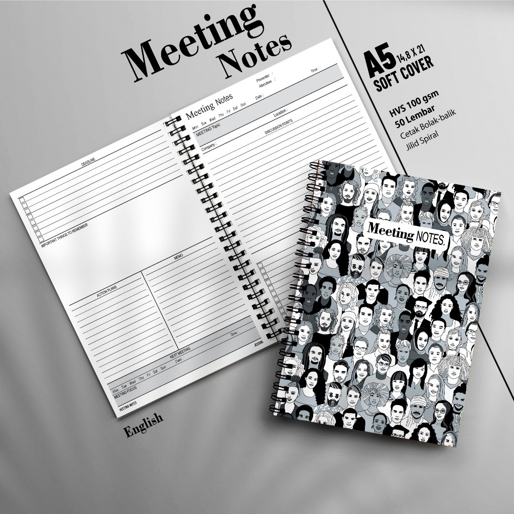 Jual 𝗠𝗘𝗘𝗧𝗜𝗡𝗚 𝗡𝗢𝗧𝗘𝗦 𝗔𝟱 Catatan Notulen Rapat | Shopee Indonesia
