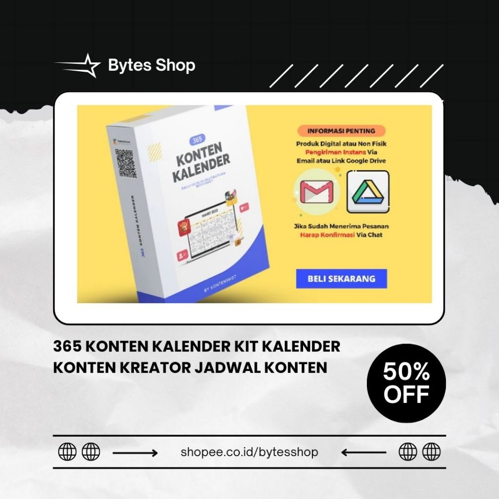 Jual 365 KONTEN KALENDER KIT KALENDER KONTEN KREATOR JADWAL KONTEN ...