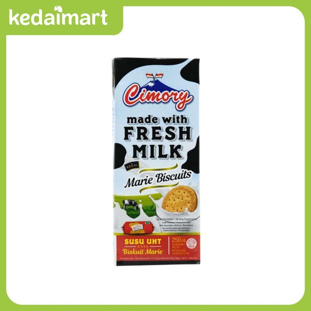 Jual Cimory Uht Fresh Milk Marie Biscuits 250 Ml | Shopee Indonesia