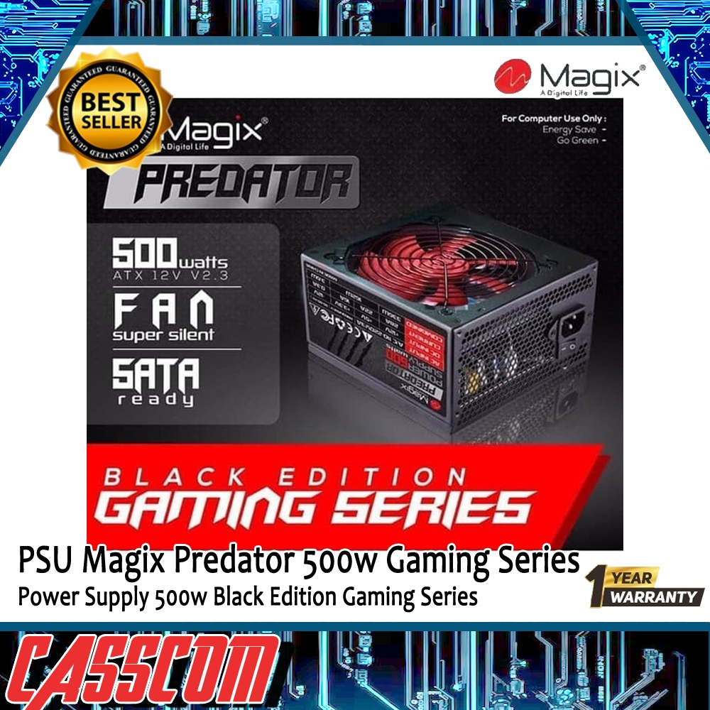 Jual PSU Magix Predator 500w Gaming Series Power Supply | Shopee Indonesia