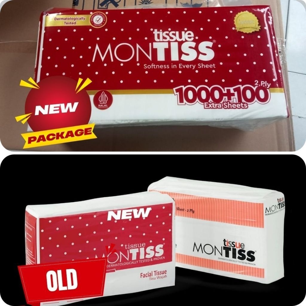 Jual Montiss Facial Tissue 1100 Sheets | Shopee Indonesia