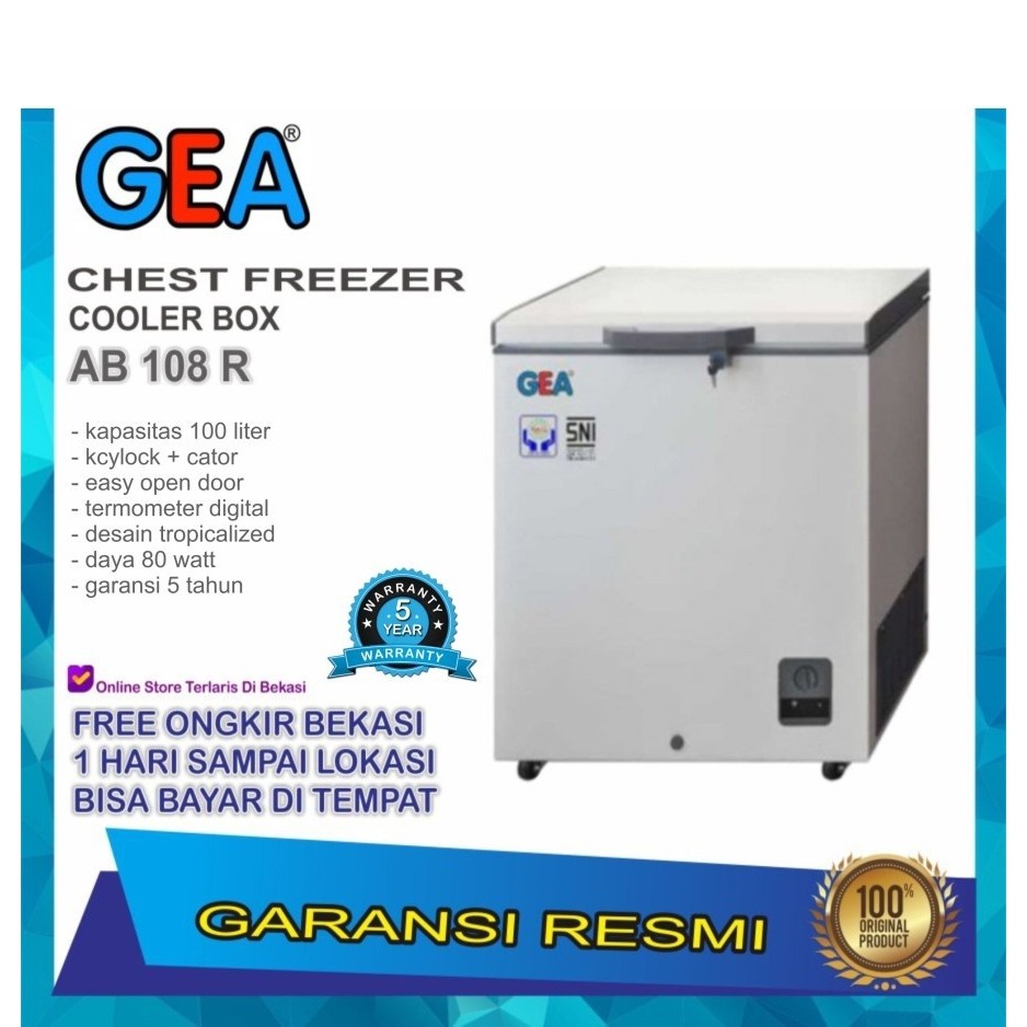 Jual GEA Chest Freezer Box GEA AB 108 R / AB 108R 100 Liter AB-108-R ...