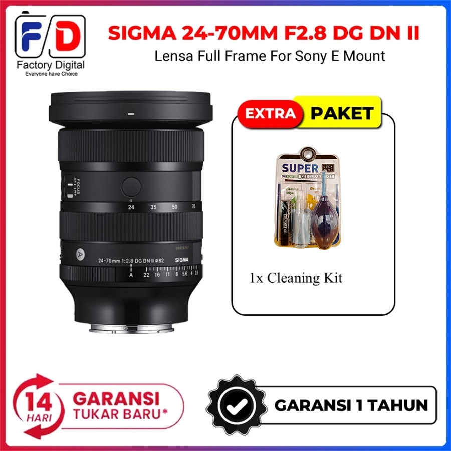 Jual Lensa Sigma 24-70mm Mark II f2.8 DG DN Art Lens for Sony E / Lensa ...