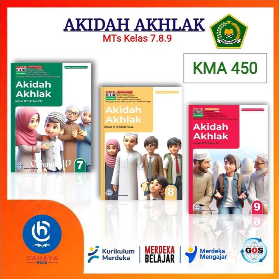 Jual Buku MTs KMA 450- Buku Siswa Akidah Akhlak MTs Kelas 7,8,9 Kurikulum Merdeka Penerbit GOS ...