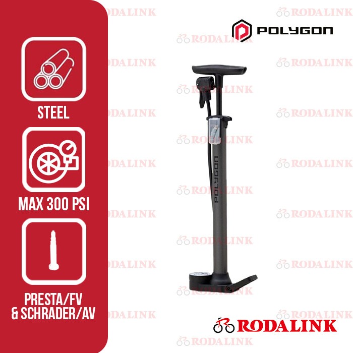 Jual Polygon Pompa Sepeda Shorty Dual Head 160 psi | Pompa Ban Sepeda ...