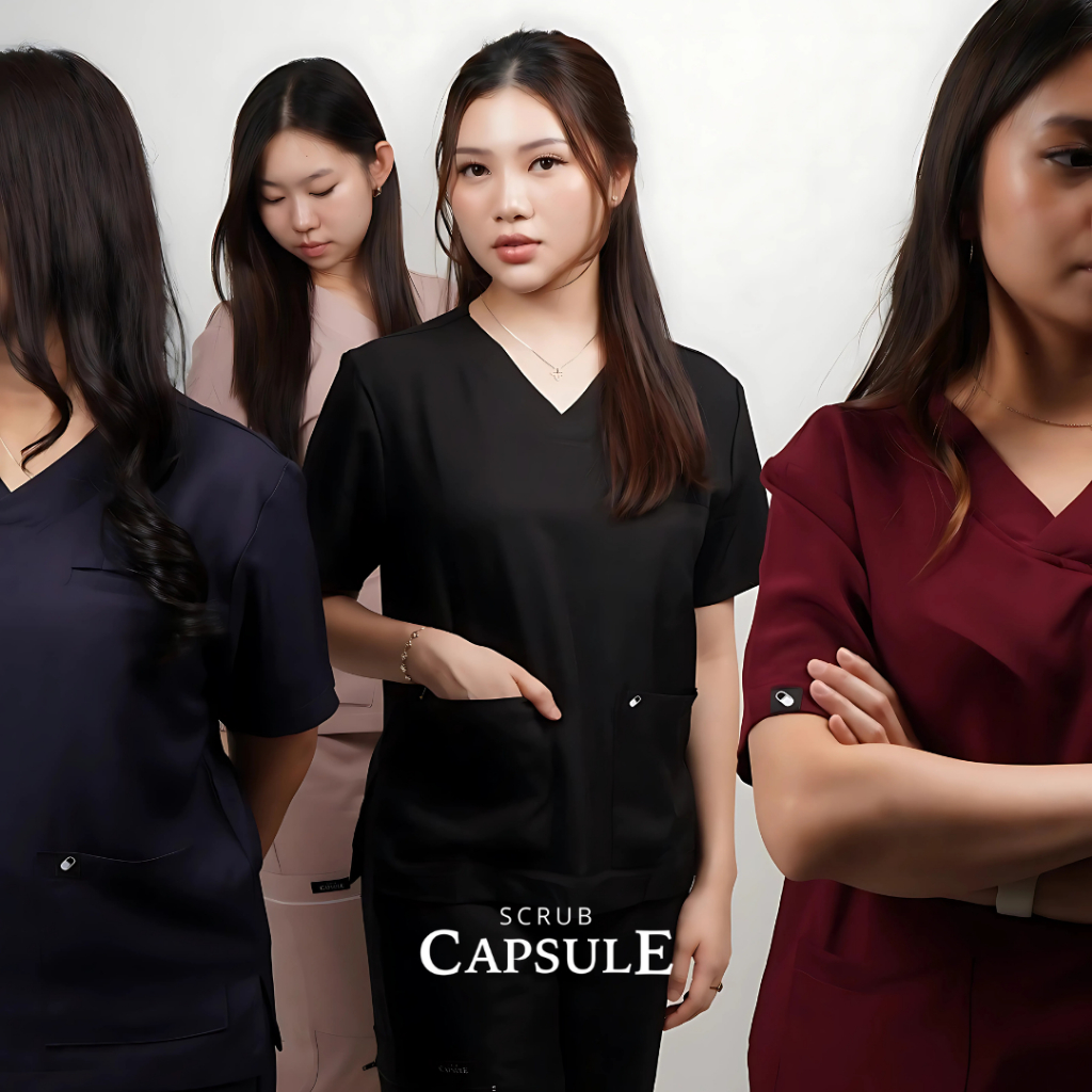 Jual 𝐒𝐂𝐑𝐔𝐁 𝐂𝐀𝐏𝐒𝐔𝐋𝐄 Unisex Scrub | Premium Scrub Set | Baju jaga Medis ...