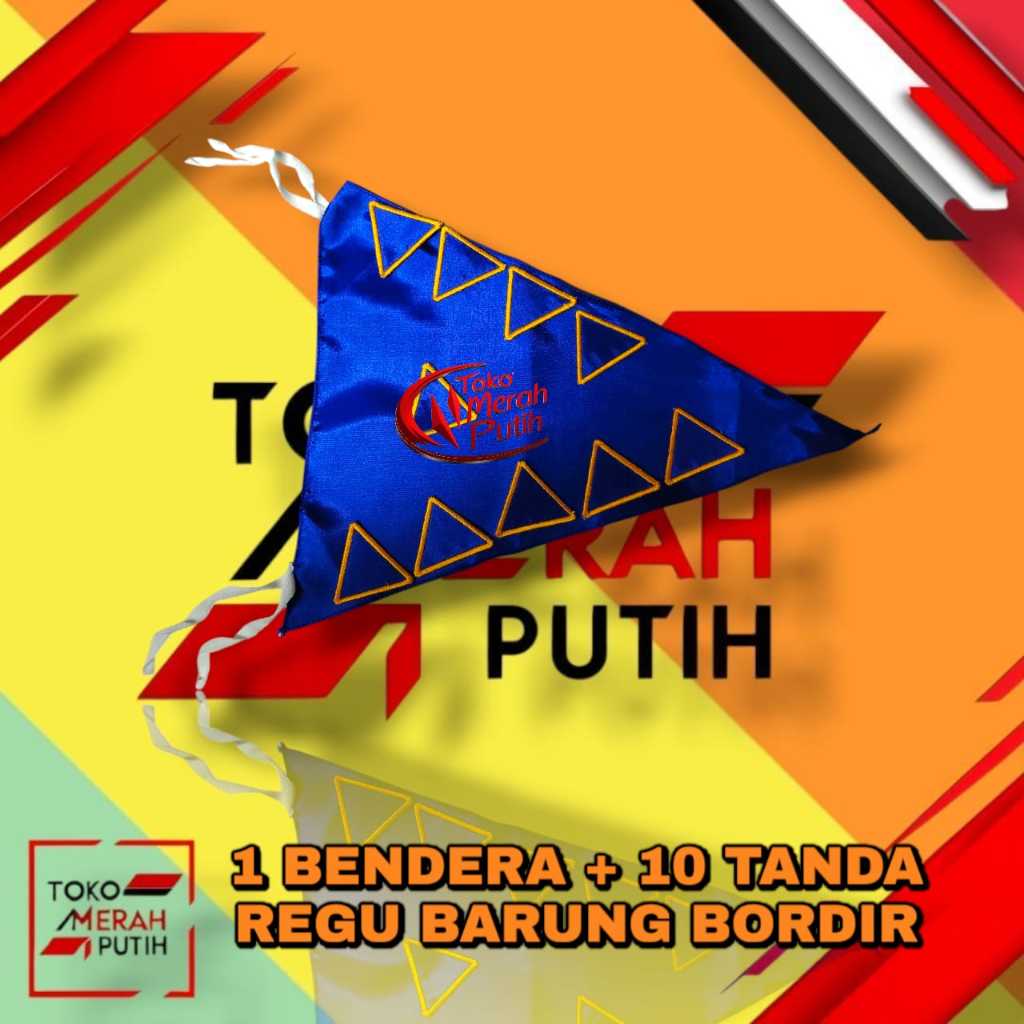 Jual (1 Bendera+10 tanda barung) Bendera barung pramuka siaga warna ...
