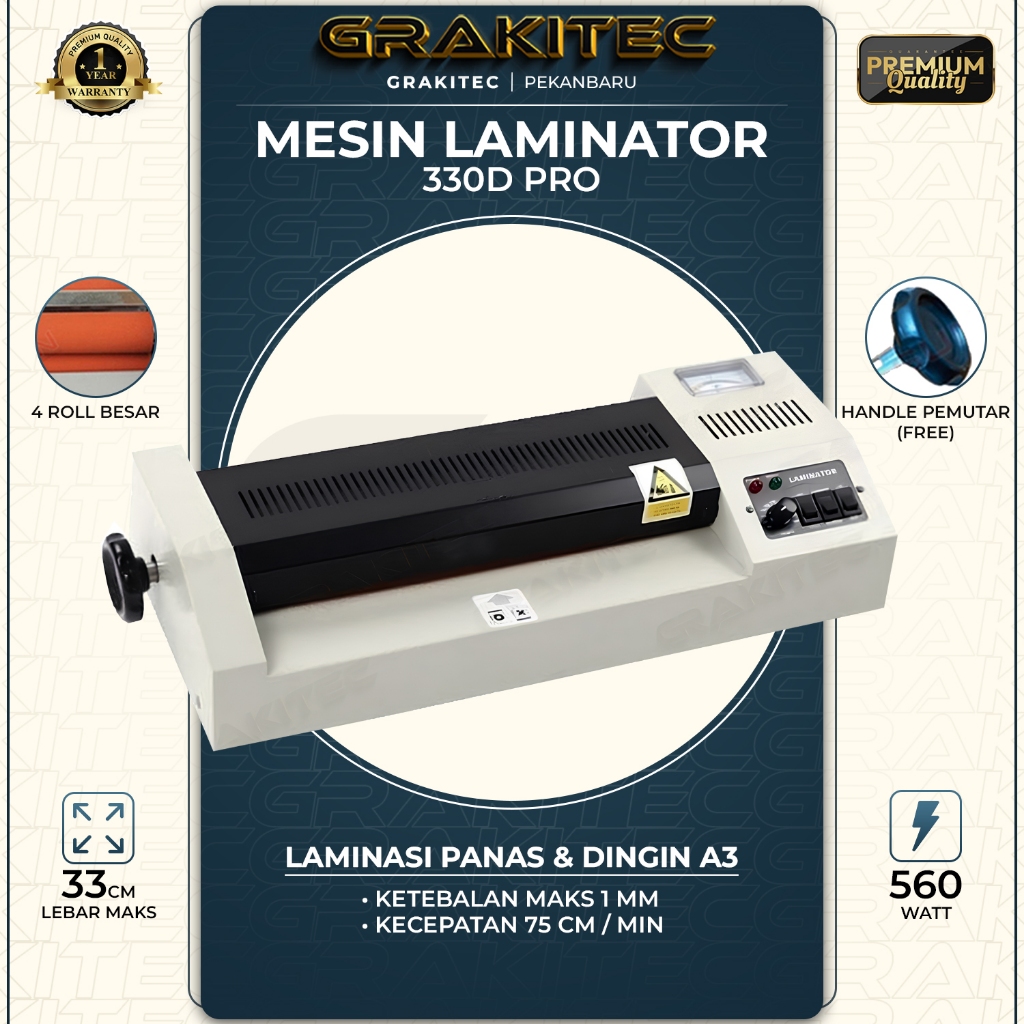 Jual Mesin Laminating A3 330mm Laminator Premium GRAKITEC | Shopee ...