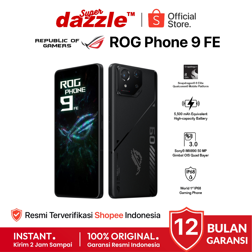 Jual HP ASUS ROG PHONE 9 FE 12/512 12/256 GB Handphone Gaming Original ...