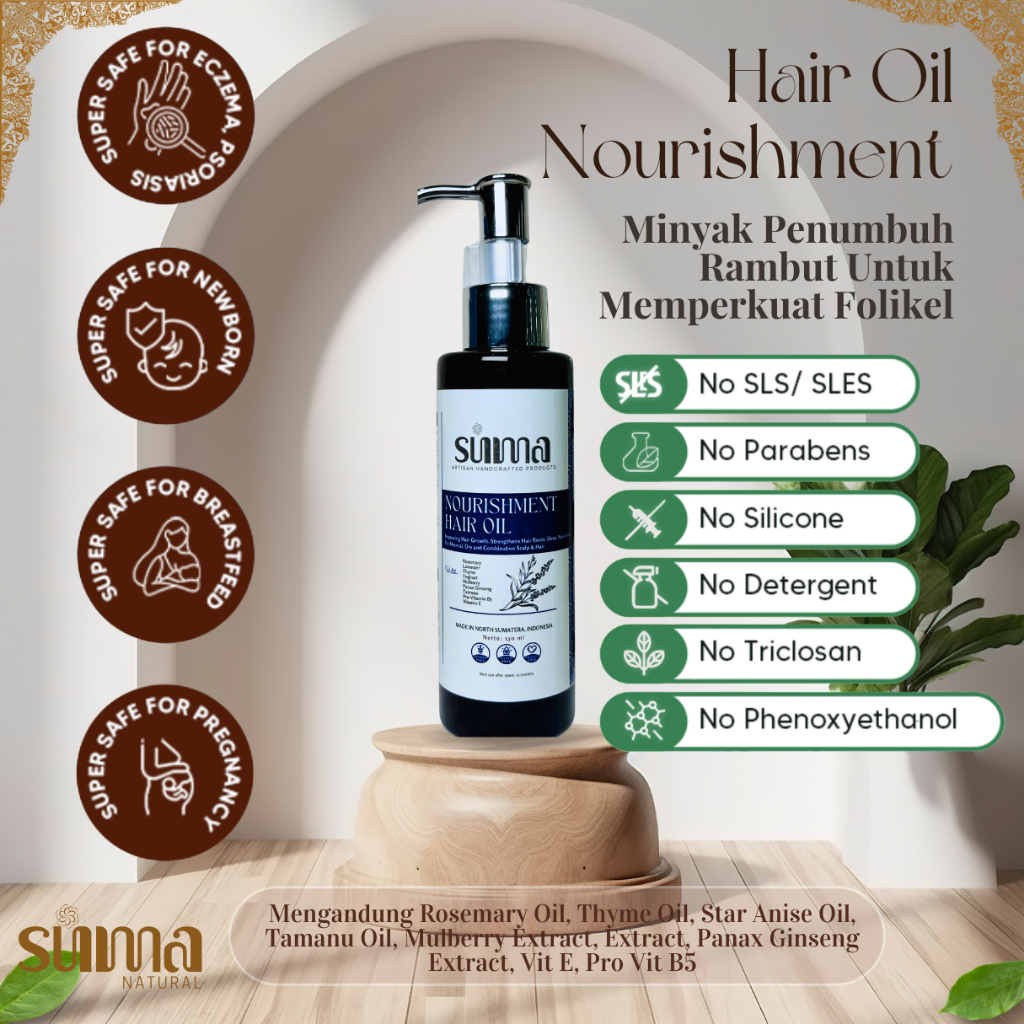 Jual Suma Natural Hair Oil Nourishment - Minyak Penumbuh Rambut ...