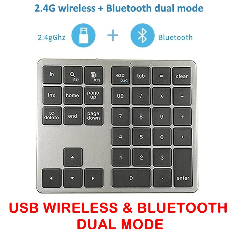 Jual MRSVI Numerical Keyboard Angka Numeric Keypad Numpad USB Wireless ...