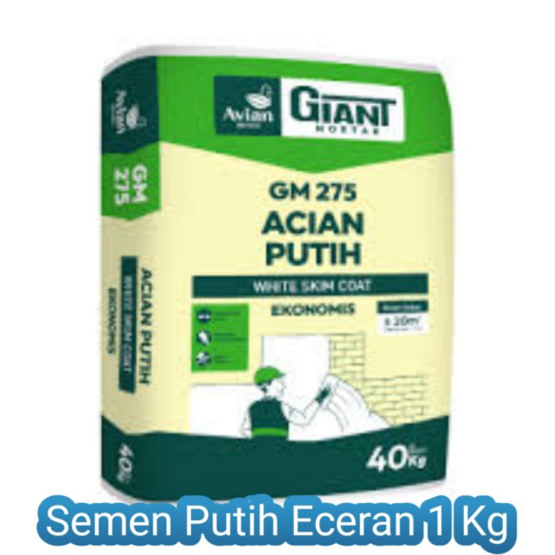 Jual Semen Putih GIANT MORTAR By AVIAN Brand Eceran Per 1 Kg | Shopee ...