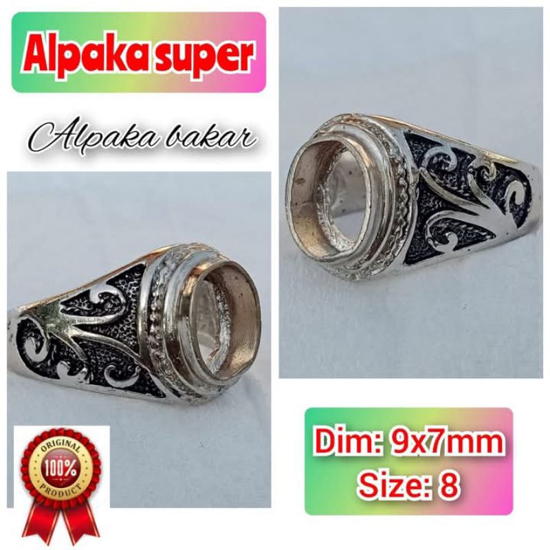 Jual emban batu akik dan permata alpaka super alpaka bakar.33 | Shopee ...