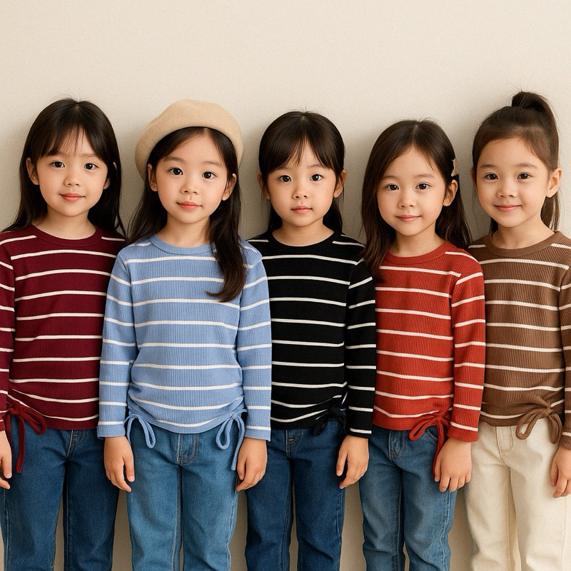 Jual Kayyisa Kaos Anak Perempuan Salur Lengan Panjang | Baju Anak Cewek ...