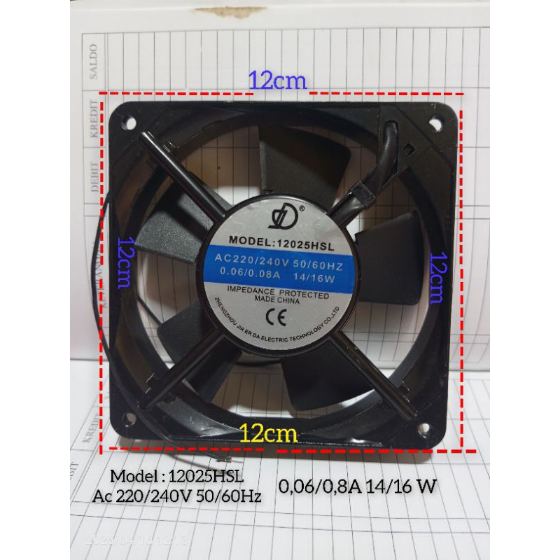 Jual fan kulkas showcase 12×12cm model 12025HSL | Shopee Indonesia