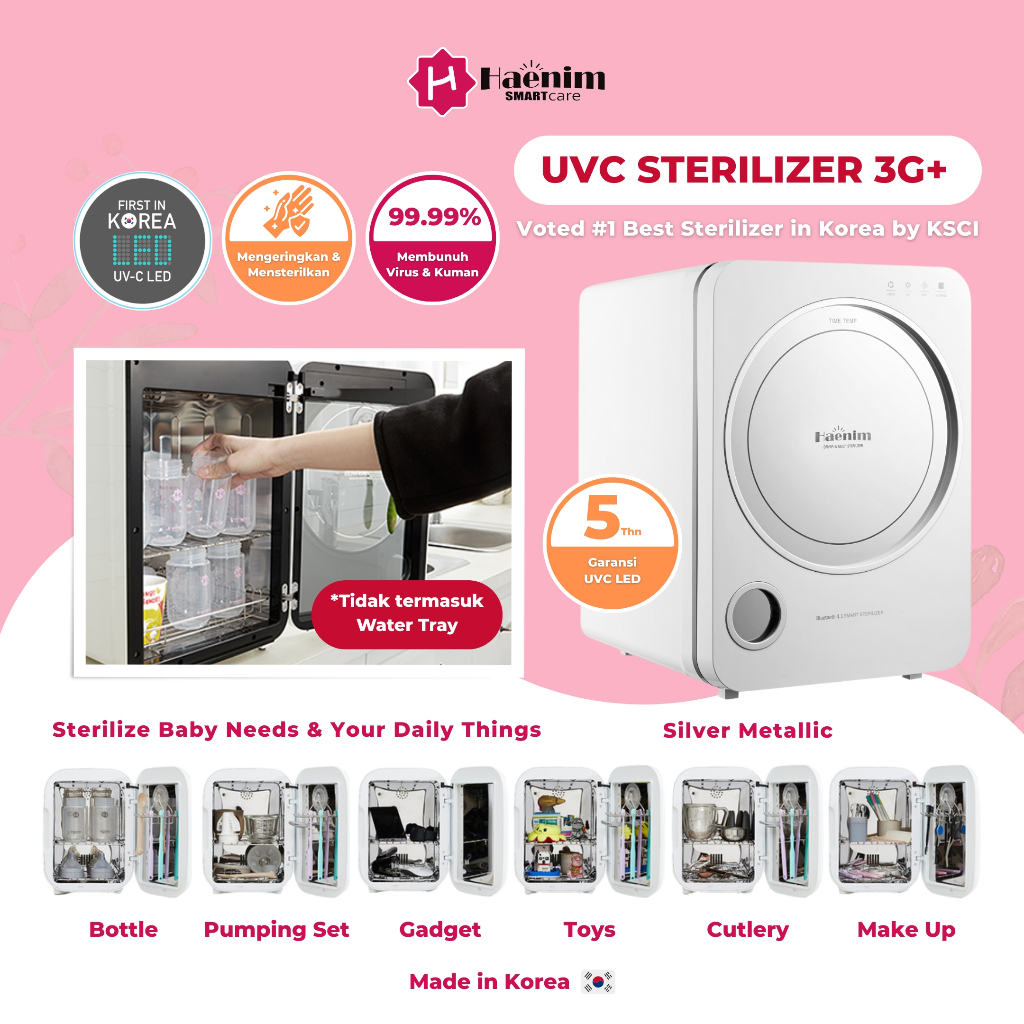 Jual Haenim Smart UV LED Sterilizer Box 3G+ for Baby Bottle Dish Dryer | Shopee Indonesia