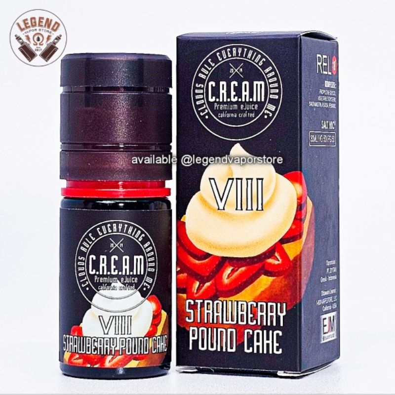 Jual SALT NIC - LIQUID CREAM VIII Strawberry Poundcake 30ML 30MG ...