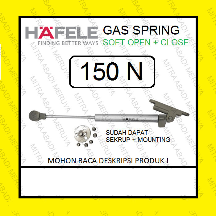Jual Gas Spring HAFELE Hidrolik Jok Motor 150 N Hidrolik Lemari Cabinet ...