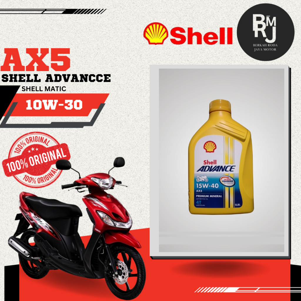 Jual PAKET OLI SHELL AX5 MATIC 0.8L SAE 10W-30 + SHELL GARDAN 120ML Untuk MOTOR MATIC | Shopee ...