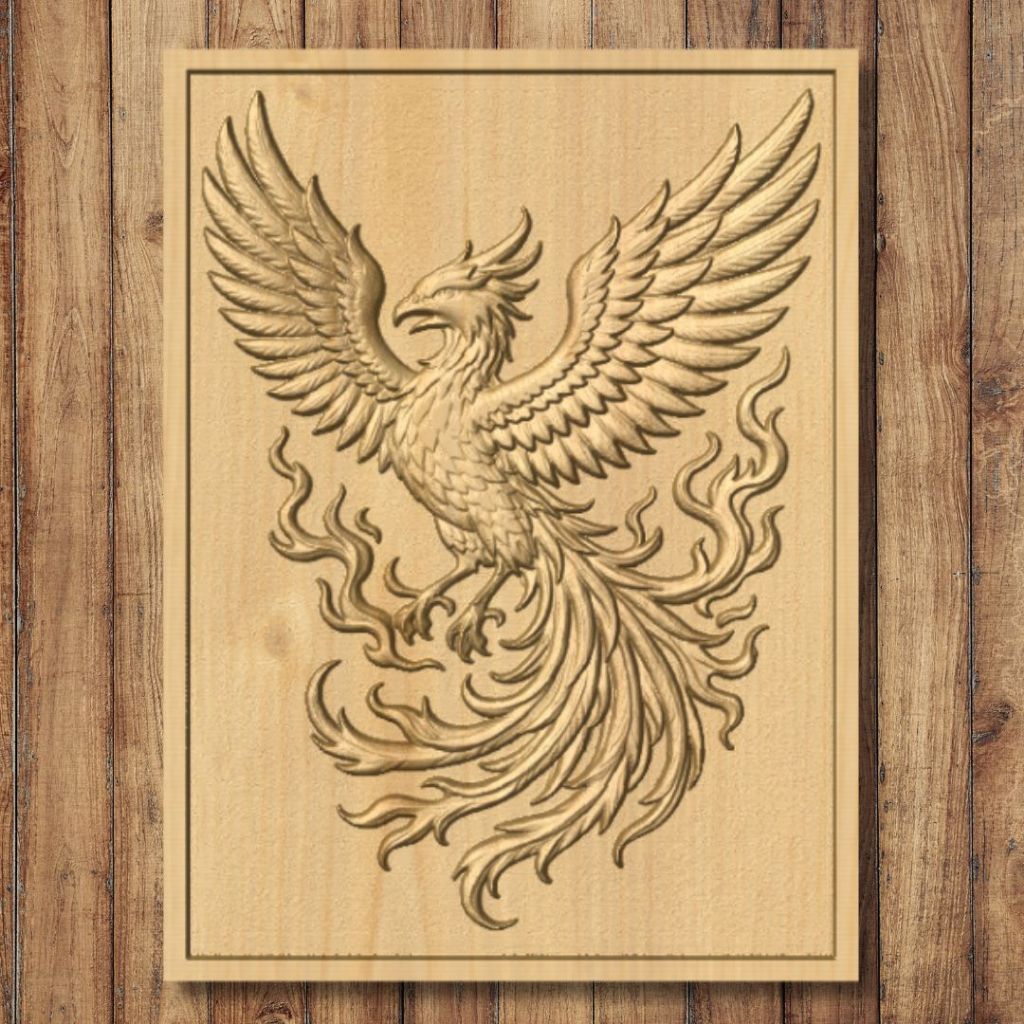 Jual Ukiran Kayu 3d Model Phoenix Api Wall Decor Aesthetic Hiasan ...