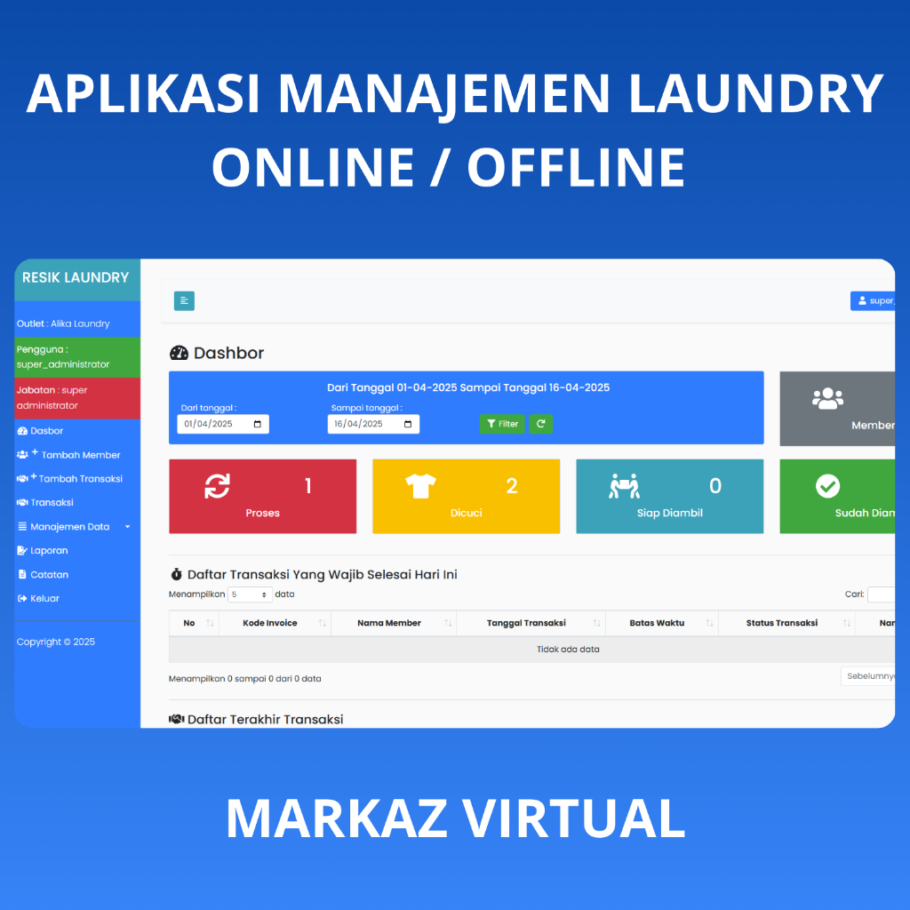 Jual Aplikasi Manajemen Laundry Berbasis Web Online/Offline | Shopee ...