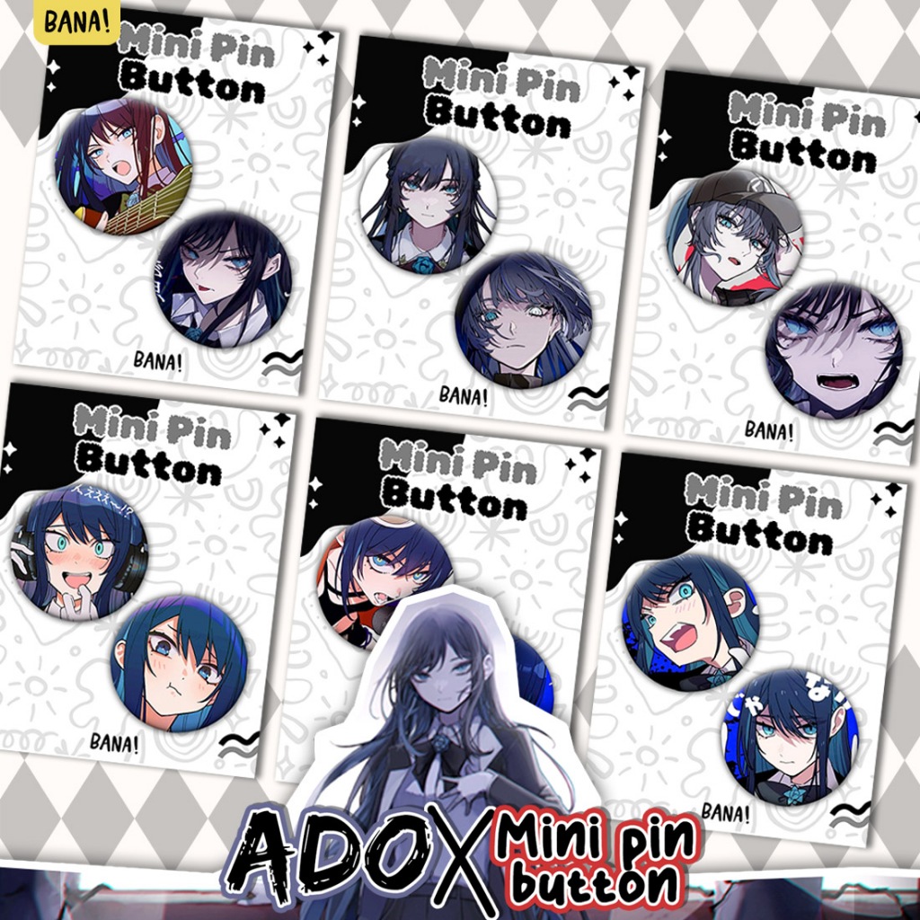 Jual Pin Ado versi Animanga MV Pin Anime Cakep 32MM BACA DESKRIPSI DULU ...