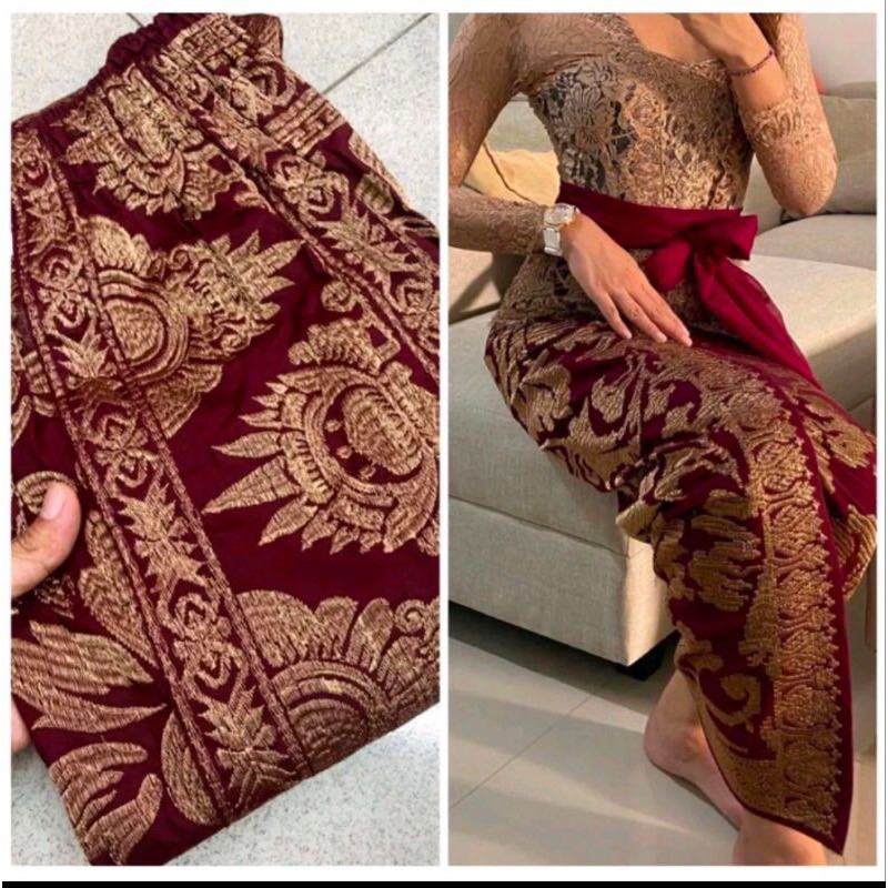 Jual ROK SONGKET BALI BORDIR STRAIT PREMIUM | KAMEN JADI BORDIR STRAIT ...
