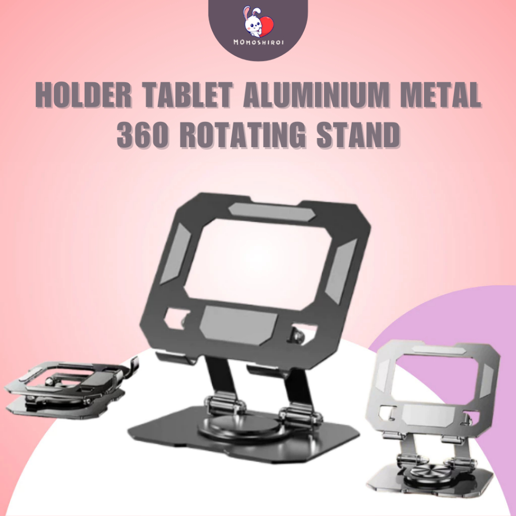Jual Holder Tablet Aluminium Metal full besi Putar 360 Rotasi Dudukan ...