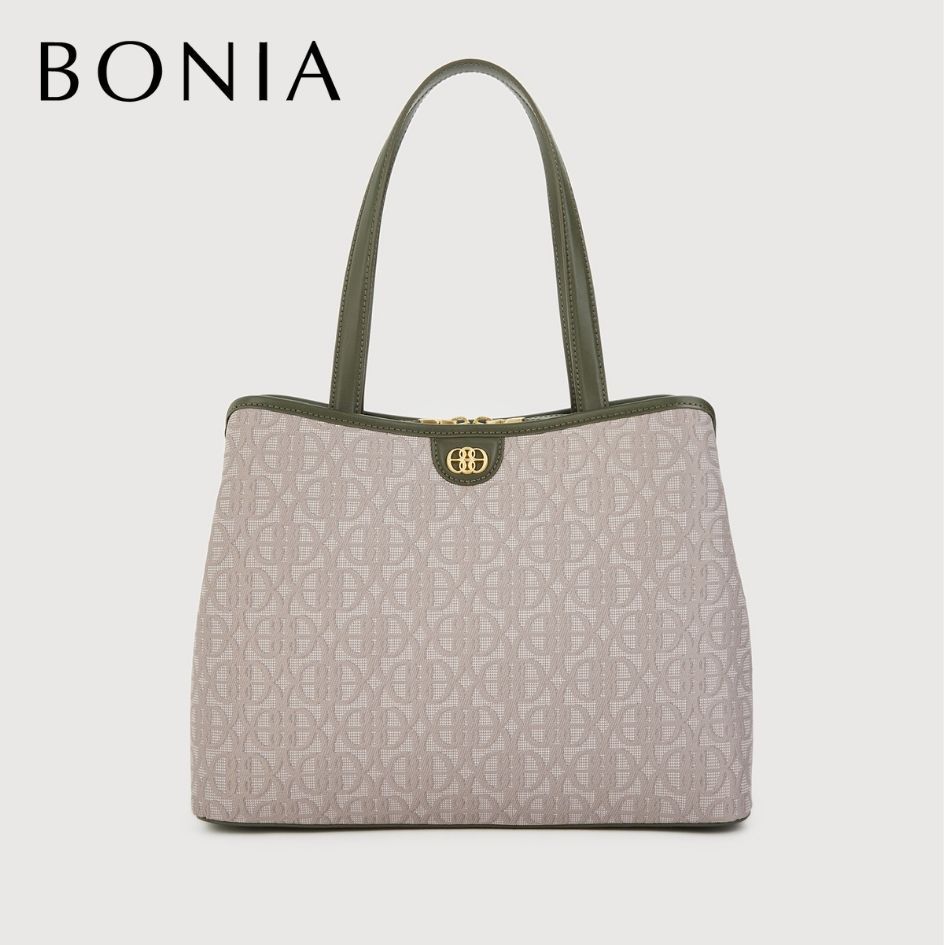 Jual Bonia - Nuccia Monogram Large Tote Bag Dark Green | Shopee Indonesia