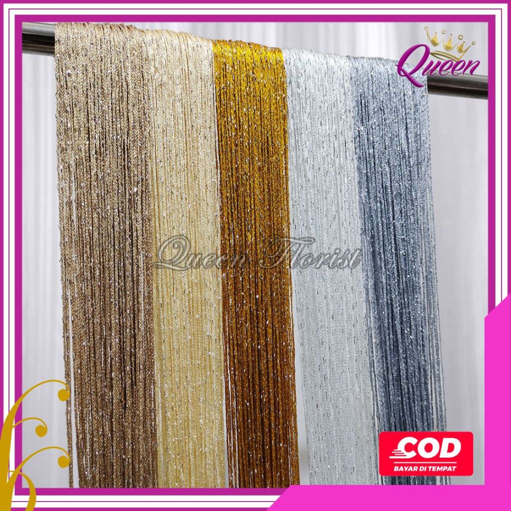 Jual Tirai Benang Gliter 3x3 Meter - TIrai Perlengkapan Dekorasi Rumah ...
