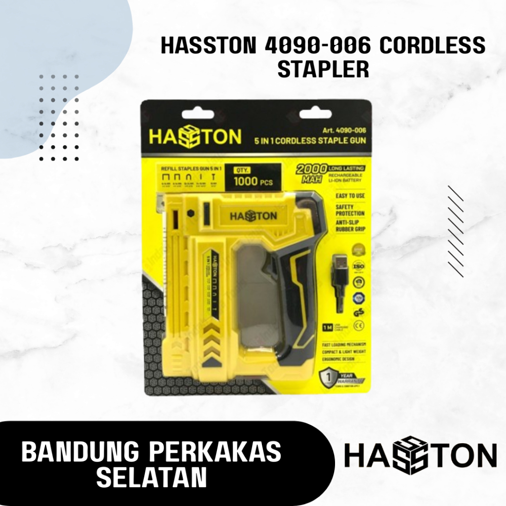 Jual HASSTON 4090-006 Cordless Stapler - Mesin Paku Staples Tembak Baterai | Shopee Indonesia