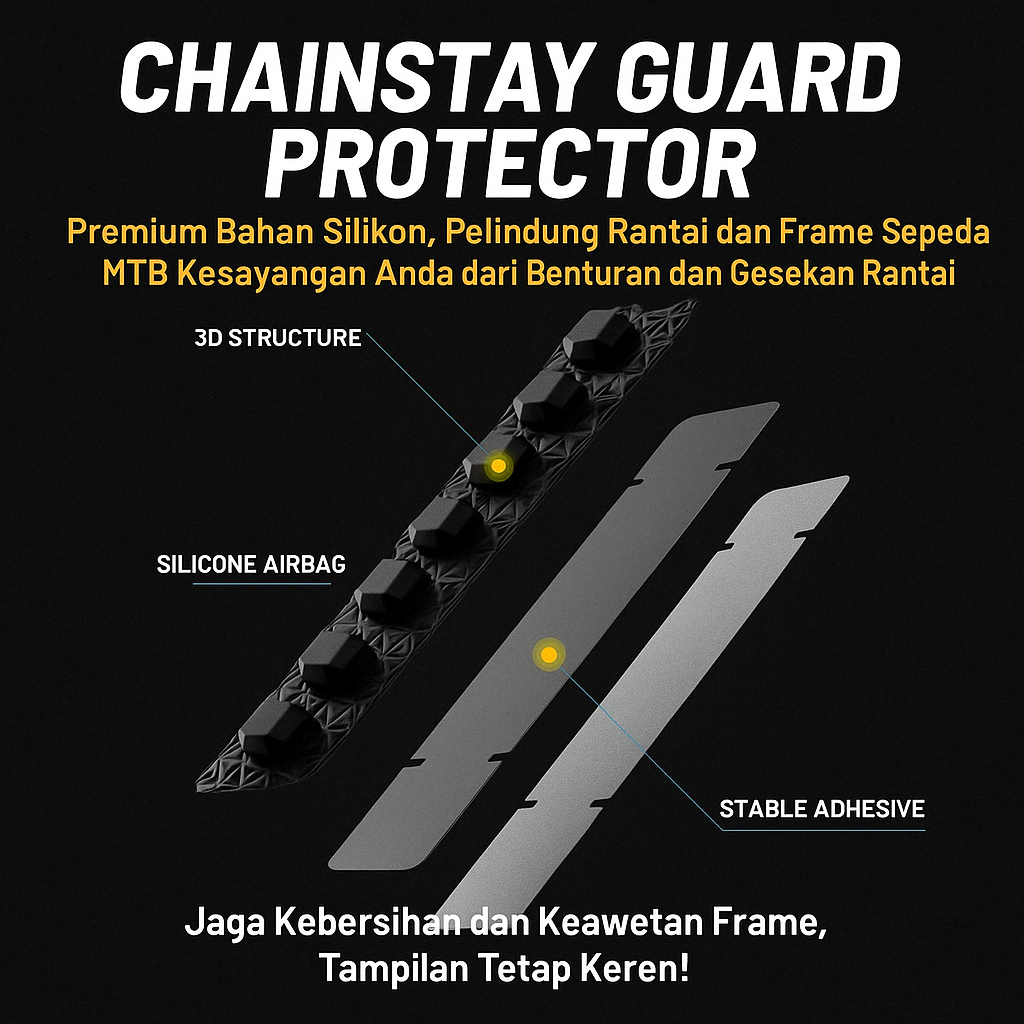 Jual ENLEE Chainstay Guard Protector Premium Bahan Silikon, Pelindung ...
