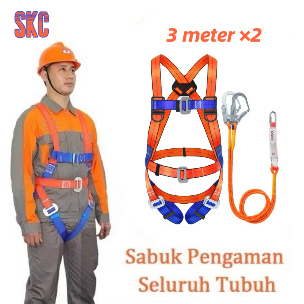 Jual BODY HARNESS PLUS DOUBLE BIG HOOK ABSORBER KARMANTEL 2m 3m ...
