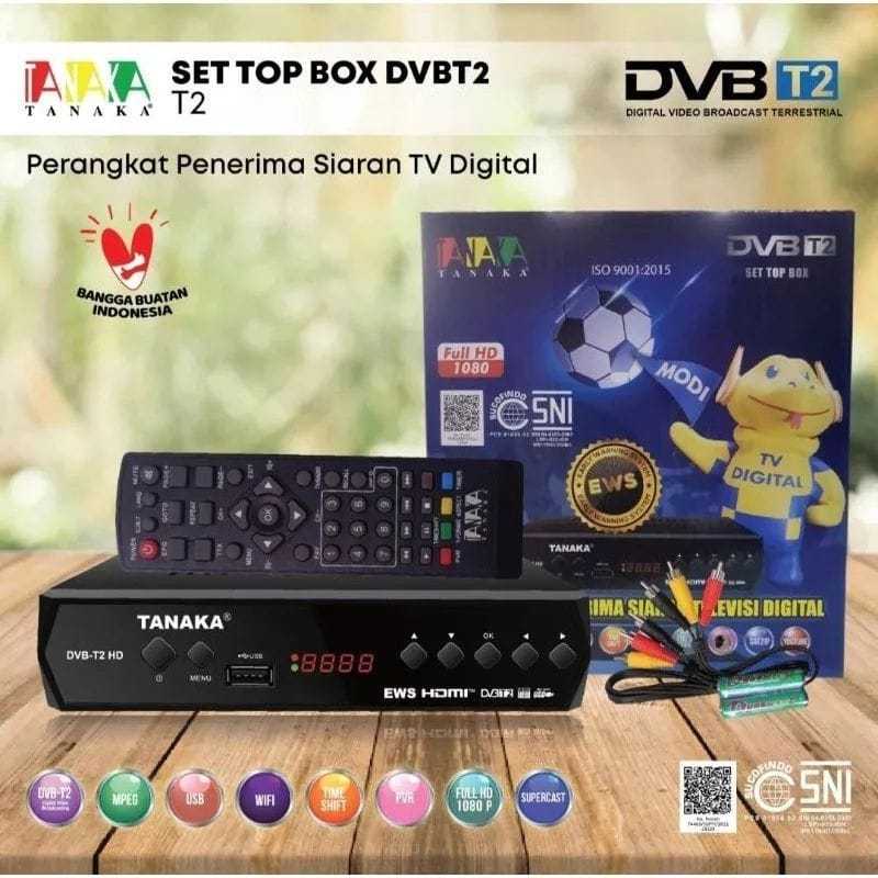 Jual STB Set Top Box Digital DVB T2 Merek Tanaka Type T2 Metal V2 | Shopee Indonesia